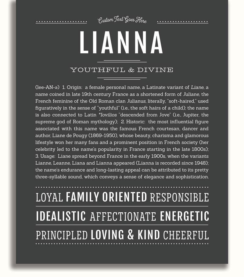 Lianna | Name Art Print – Name Stories