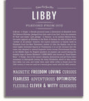 Libby | Name Art Print – Name Stories