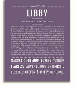 Libby | Name Art Print – Name Stories