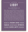 Libby | Name Art Print – Name Stories