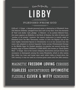 Libby | Name Art Print – Name Stories