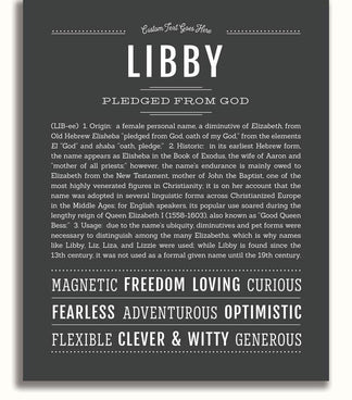 Libby | Name Art Print – Name Stories