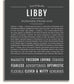 Libby | Name Art Print – Name Stories
