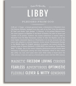 Libby | Name Art Print – Name Stories
