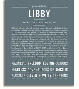 Libby | Name Art Print – Name Stories