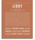 Libby | Name Art Print – Name Stories