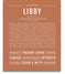 Libby Personalized Name Meaning Art Prints – Name Stories