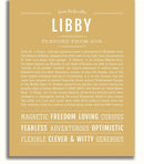 Libby | Name Art Print – Name Stories