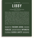 Libby | Name Art Print – Name Stories