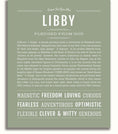 Libby | Name Art Print – Name Stories