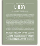 Libby | Name Art Print – Name Stories