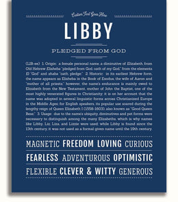 Libby | Name Art Print – Name Stories