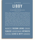 Libby | Name Art Print – Name Stories