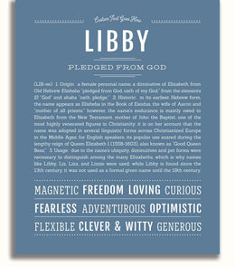 Libby | Name Art Print – Name Stories