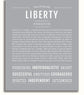 Liberty Personalized Name Meaning Art Prints – Name Stories