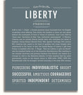 Liberty | Name Art Print – Name Stories