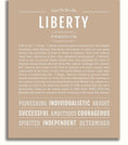 Liberty | Name Art Print – Name Stories