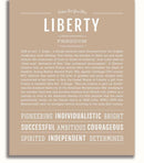 Liberty | Name Art Print – Name Stories