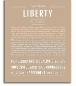 Liberty | Name Art Print – Name Stories