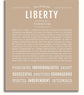 Liberty | Name Art Print – Name Stories
