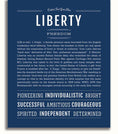 Liberty | Name Art Print – Name Stories