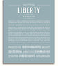 Liberty | Name Art Print – Name Stories