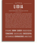 Lidia Personalized Name Meaning Art Prints – Name Stories