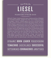 Liesel | Name Art Print - Personalized Custom Gifts – Name Stories