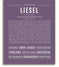 Liesel Personalized Name Meaning Art Prints – Name Stories