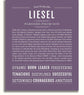 Liesel Personalized Name Meaning Art Prints – Name Stories
