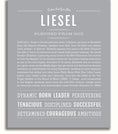 Liesel | Name Art Print – Name Stories
