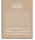 Liesel Personalized Name Meaning Art Prints – Name Stories