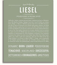Liesel | Name Art Print - Personalized Custom Gifts – Name Stories