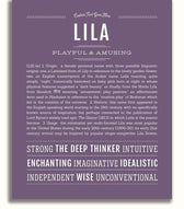 Lila | Name Art Print – Name Stories