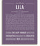 Lila Personalized Name Meaning Art Prints – Name Stories