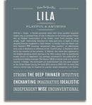 Lila | Name Art Print – Name Stories