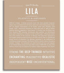Lila | Name Art Print - Personalized Custom Gifts – Name Stories