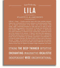 Lila | Name Art Print – Name Stories
