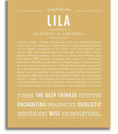 Lila | Name Art Print – Name Stories