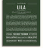 Lila | Name Art Print - Personalized Custom Gifts – Name Stories