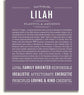 Lilah Personalized Name Meaning Art Prints – Name Stories