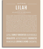 Lilah | Name Art Print – Name Stories