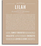 Lilah | Name Art Print – Name Stories