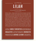 Lilah Personalized Name Meaning Art Prints – Name Stories