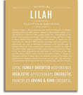 Lilah | Name Art Print – Name Stories
