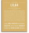 Lilah | Name Art Print – Name Stories