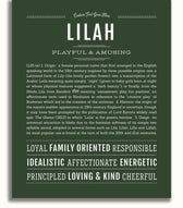 Lilah | Name Art Print – Name Stories