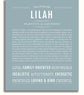 Lilah Personalized Name Meaning Art Prints – Name Stories