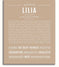 Lilia | Name Art Print – Name Stories