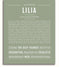 Lilia | Name Art Print – Name Stories